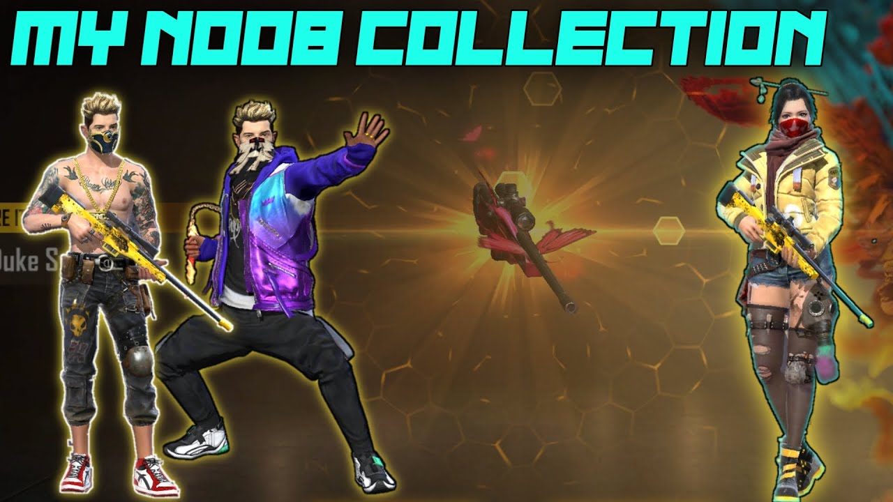 MY NOOB COLLECTION- FREE FIRE #unknowngamerstark - YouTube