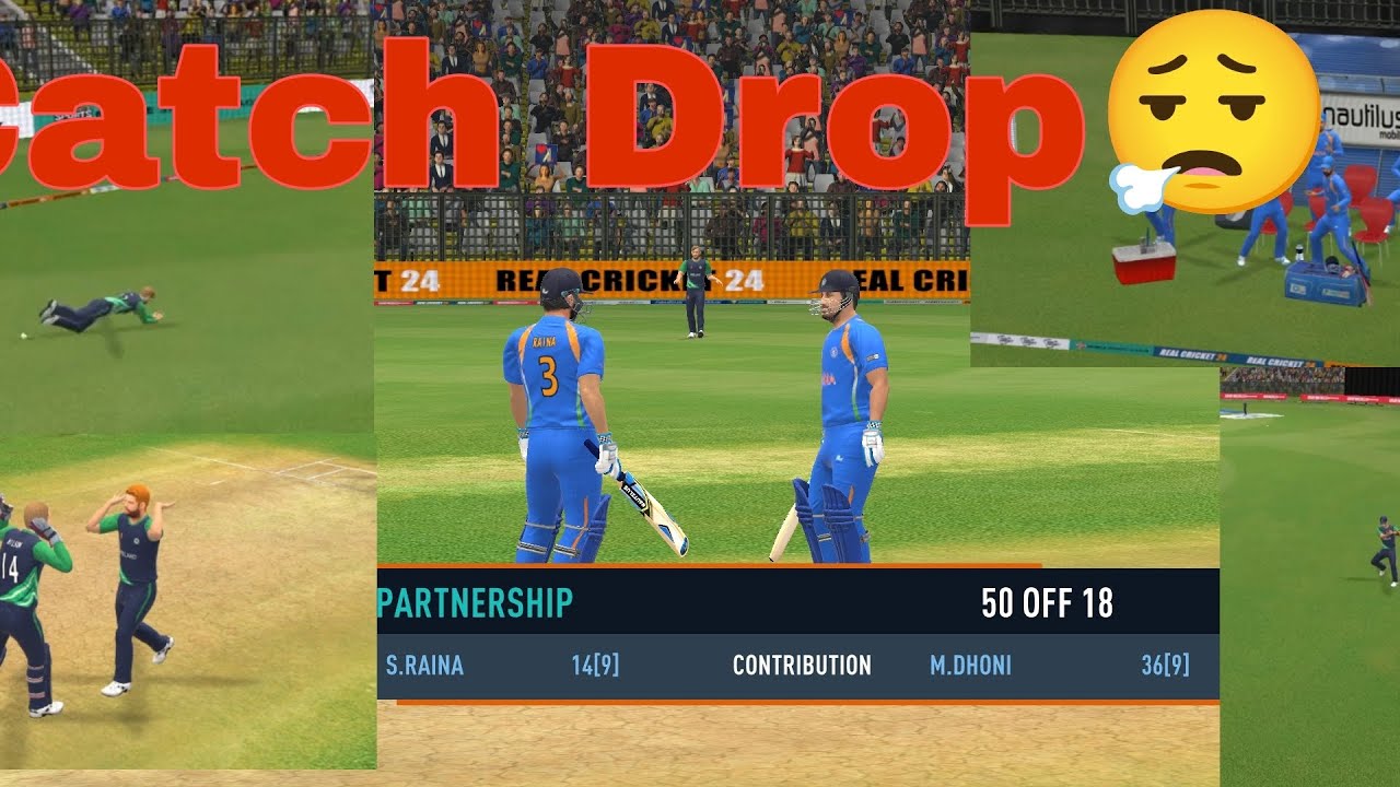 Catch Drop Video real Cricket 24 (wicket kesh le ) - YouTube