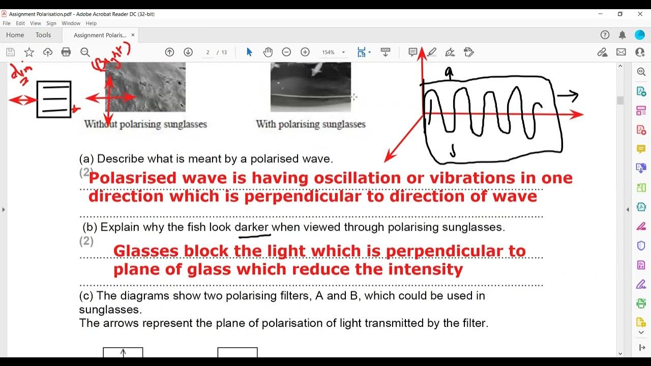 Polarisation Questions 1 to 3 IAL As Physics Unit 2 Lecture 6 Part b - YouTube