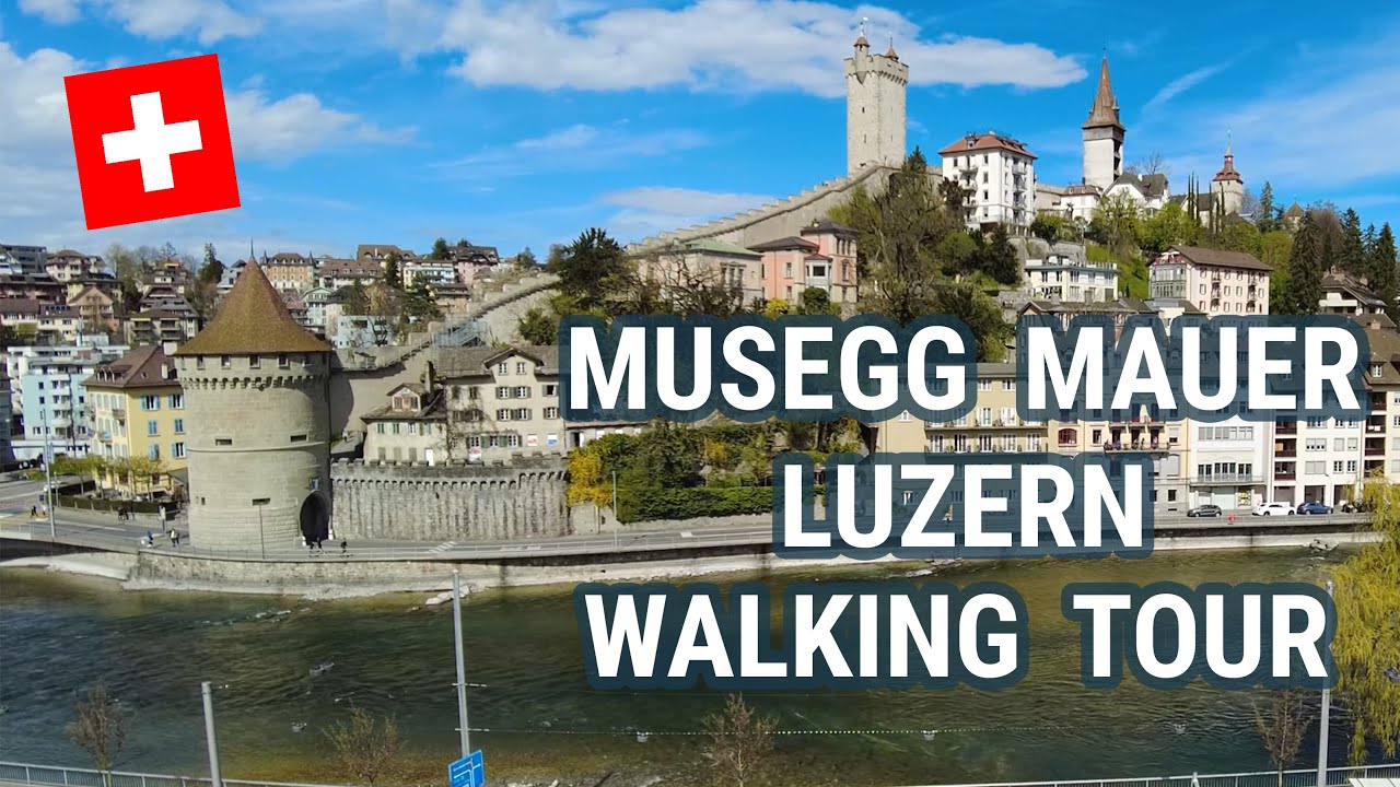 Walking over the Musegg Wall in Lucerne [4k 60p] - YouTube