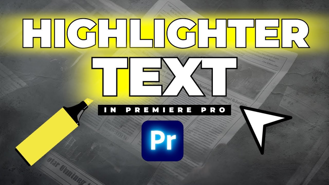 How To Animate HIGHLIGHTED TEXT In Premiere Pro - YouTube