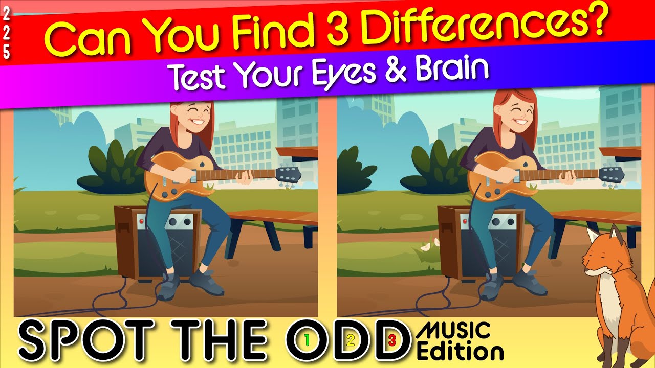 Brain Break - Find 3 Differences | MUSIC Edition | ADHD | Game 225 ...