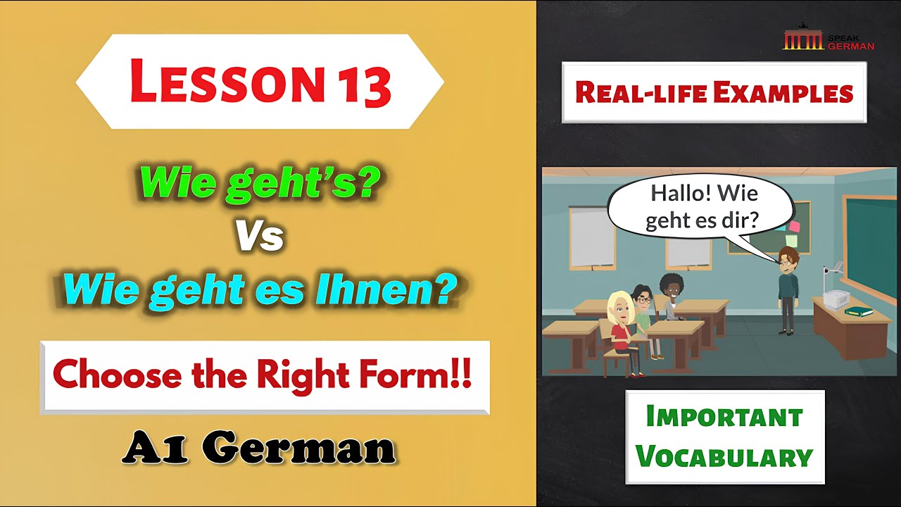 Easy German Sentences to Start a Talk | A1 German | Deutsch Lernen ...