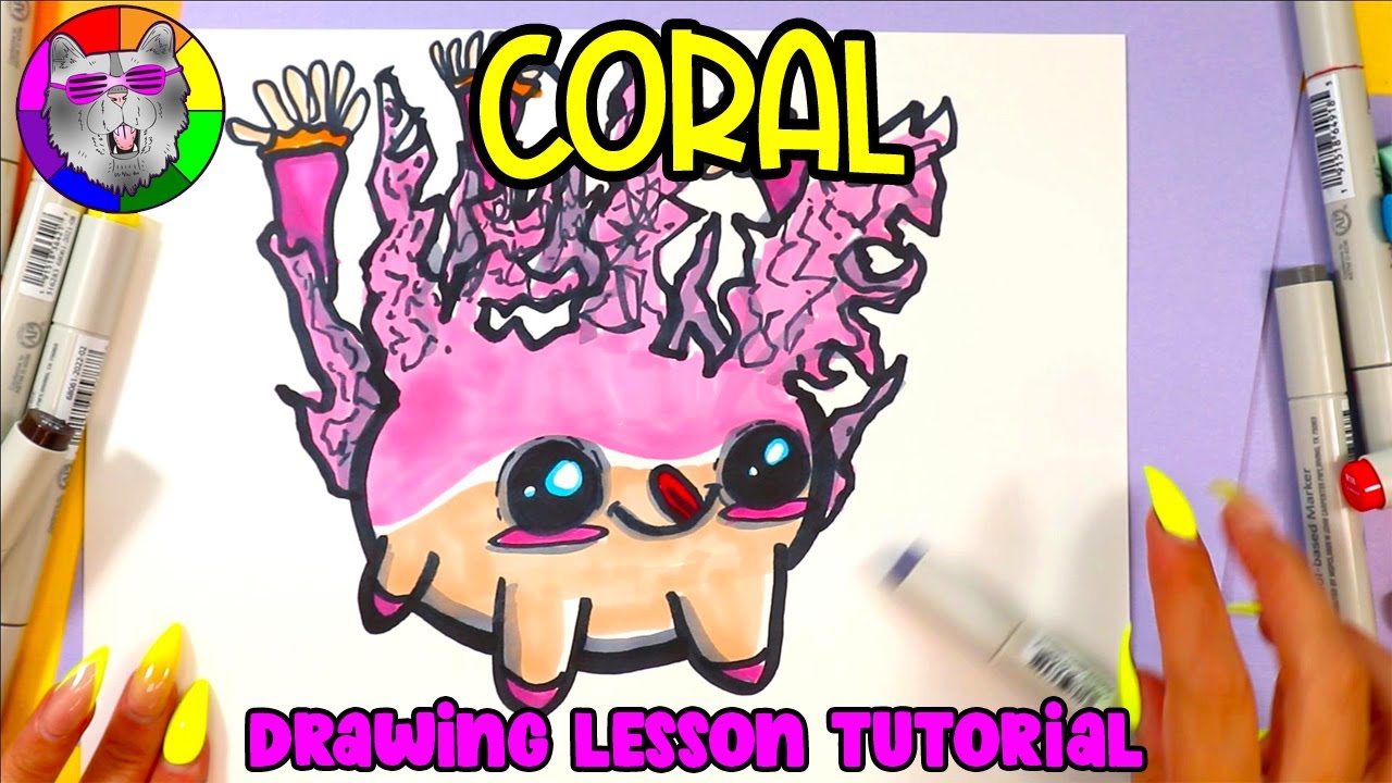 Kid's Step-by-Step Drawing Tutorial, How to Draw a Cute Coral: Step-by ...