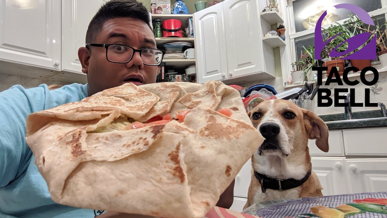 Taco Bell Triple Double Crunch Wrap Food Review - YouTube