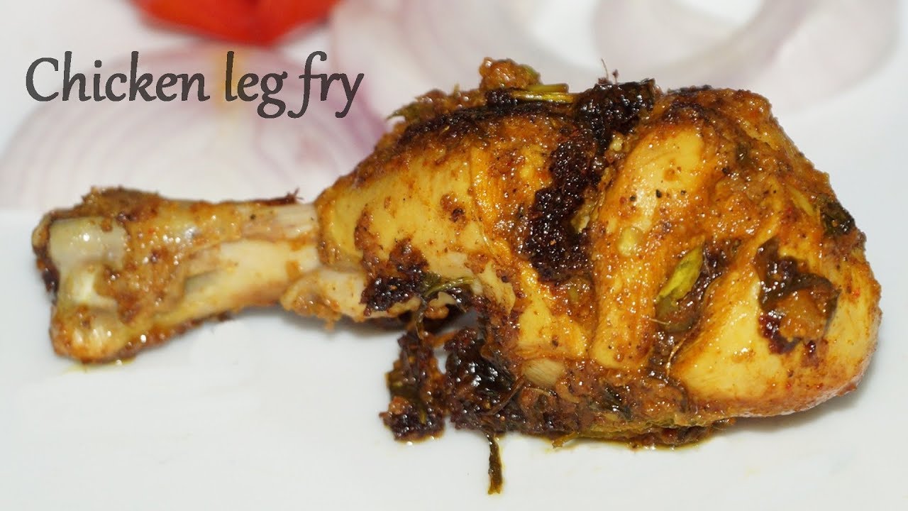chicken leg fry - spicy leg piece fry recipe by siriplaza - YouTube