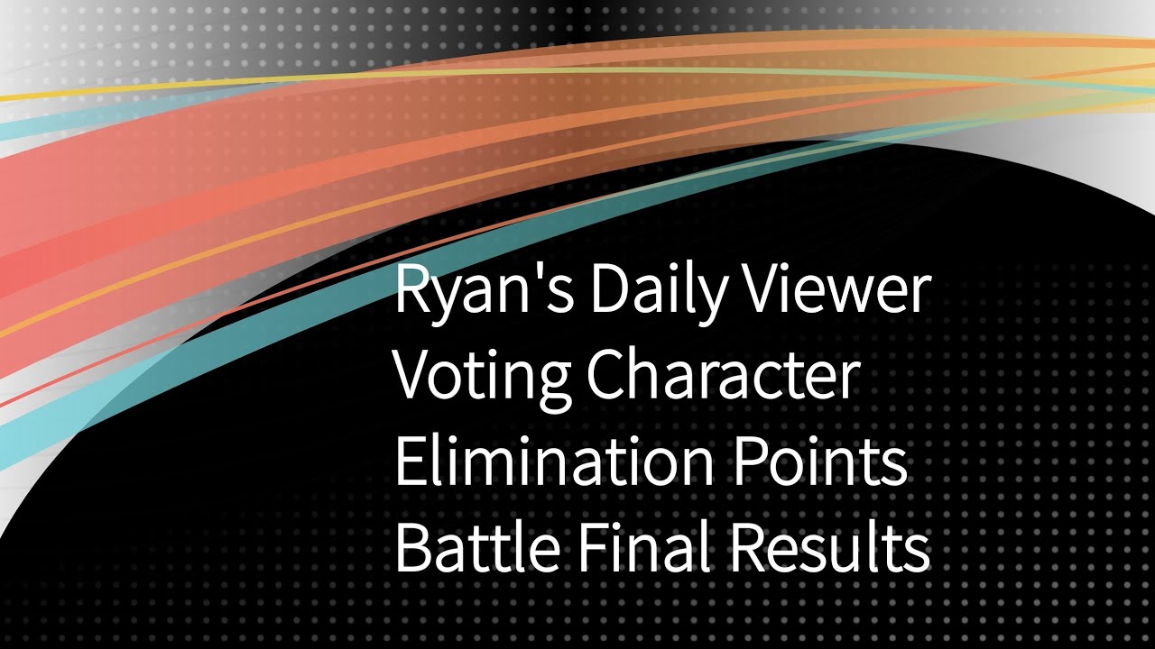 Ryan's Daily Viewer Voting Character Elimination Points Battle Final ...