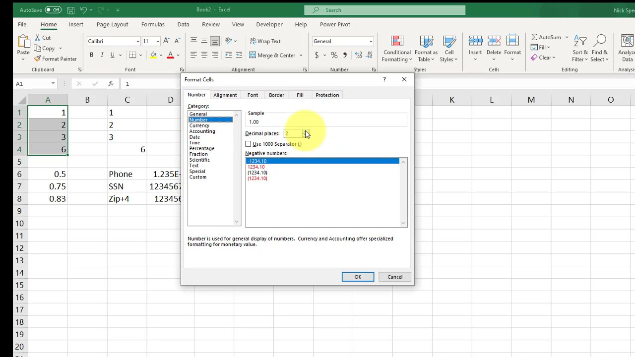 How to Work With Numbers In Excel - YouTube