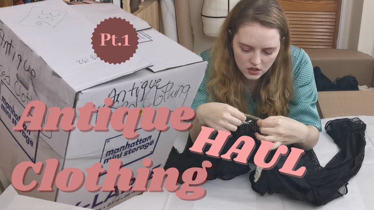 I Bought a MYSTERY Box of Antique Clothing! | Massive Unboxing Haul ...