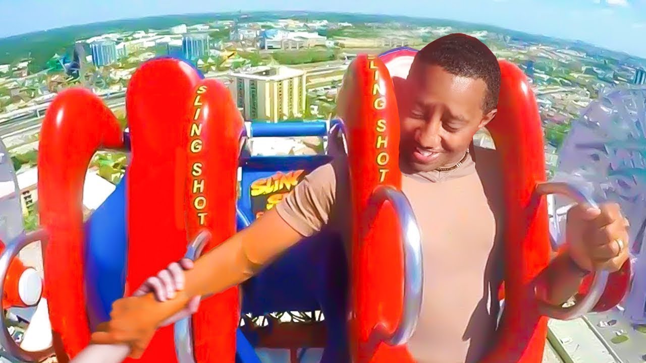 his girlfriend flies off the roller coaster.. - YouTube