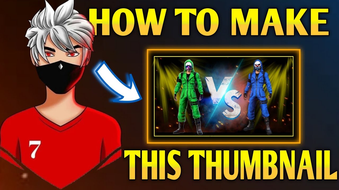 HOW TO MAKE 1vs1 THUMBNAIL||gareana free fire|| in kannada#freefire ...