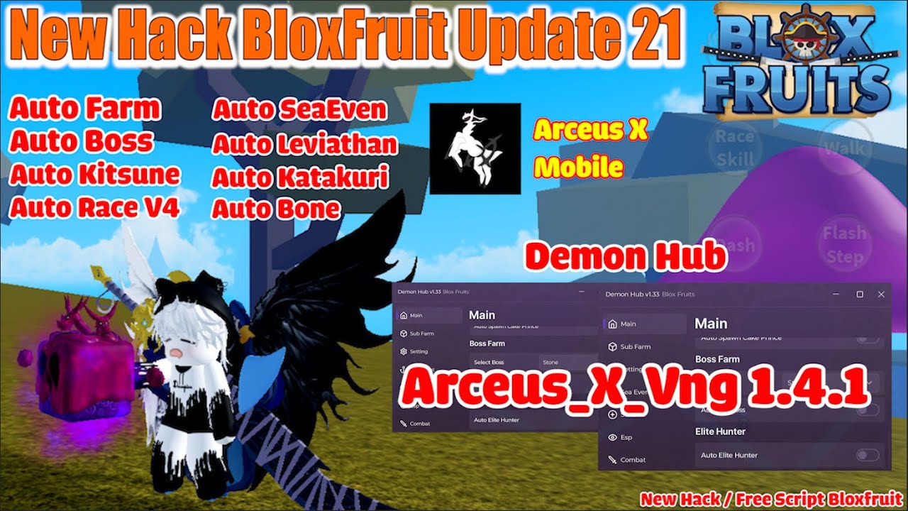 B.l.o.x Fruit New Script ArceusX Vng 1.4.1 Trên Điện Thoại ( Demon Hub ) [Auto Fram Raid And ...