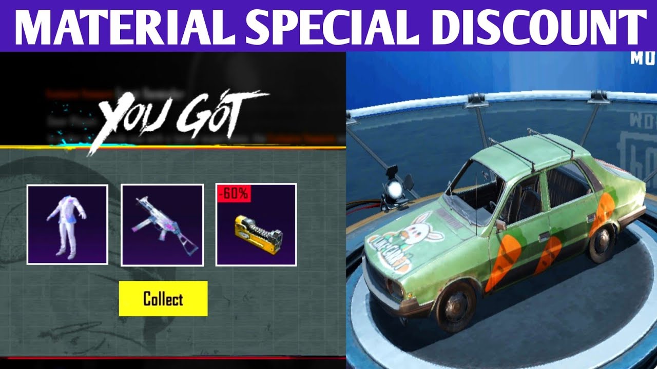 MINI MATERIAL SPECIAL DISCOUNT IN PUBG MOBILE😍 | GET PERMANENT UMP 45 ...