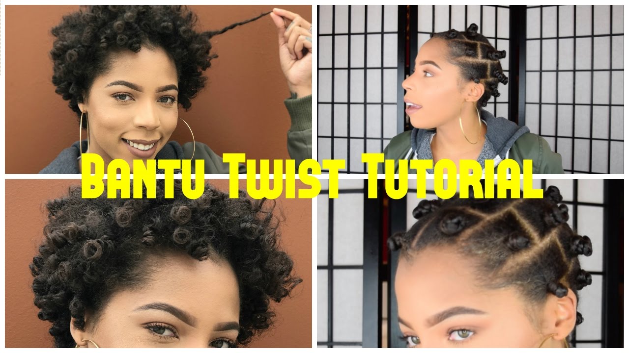 The BEST Bantu Knot twist out Tutorial for short (4c Natural Hair ...