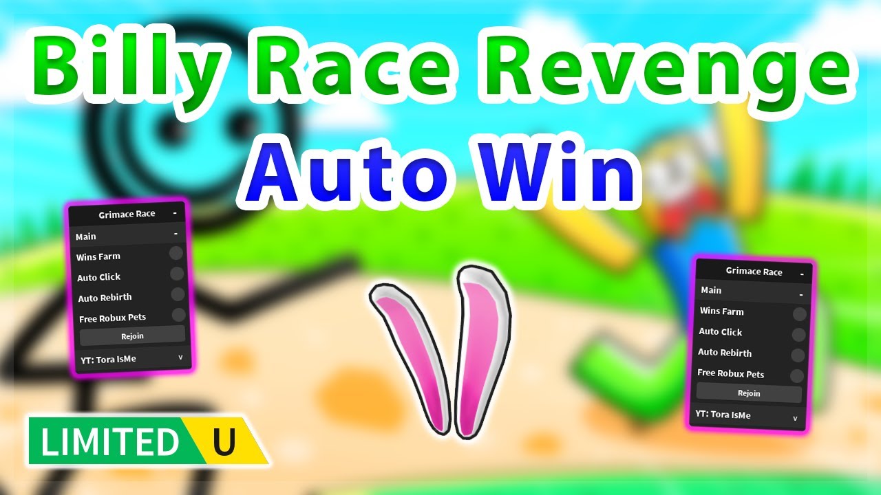 [LIMITED UGC] Billy Race Revenge | Auto Win / Rebirth / Click Script ...