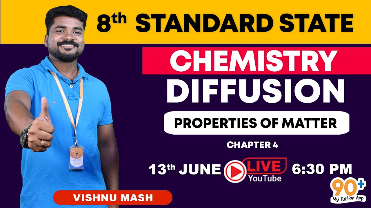 CLASS 8 | CHEMISTRY | CHAPTER 4 | DIFFUSION | VISHNU MASH #sslc#maths ...