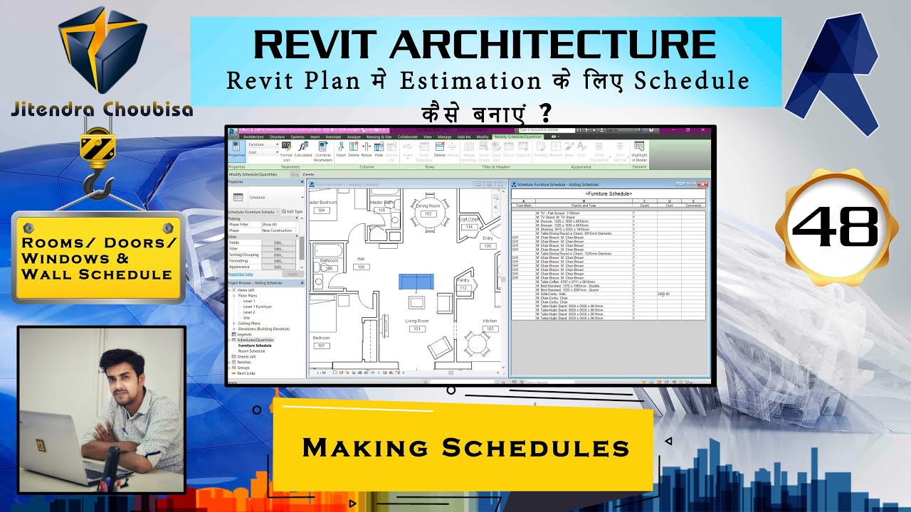 Revit Architecture in Hindi : 48 Schedule - YouTube