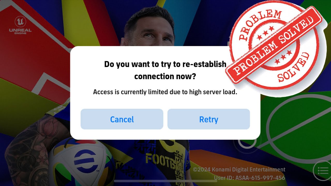 Access is currently Limited due to high server load | Problem solve | efootball 2025 - YouTube