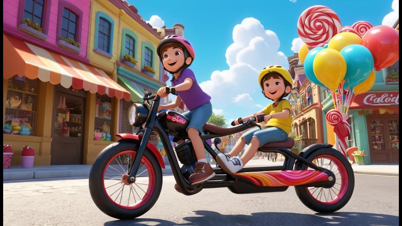 Voroom Voroom! The Candy Bike Ride | Fun Candy Song | Sweet Bike Ride ...