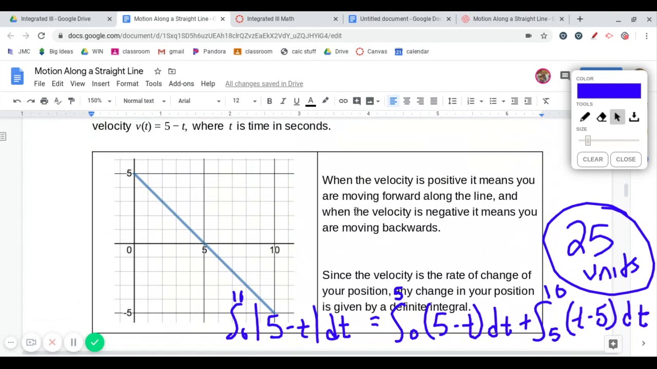 Motion Along A Straight Line Example 1 - YouTube