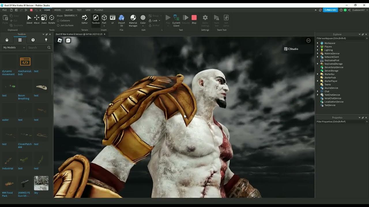 Kratos Skinned mesh | Roblox Devlog #4 - YouTube