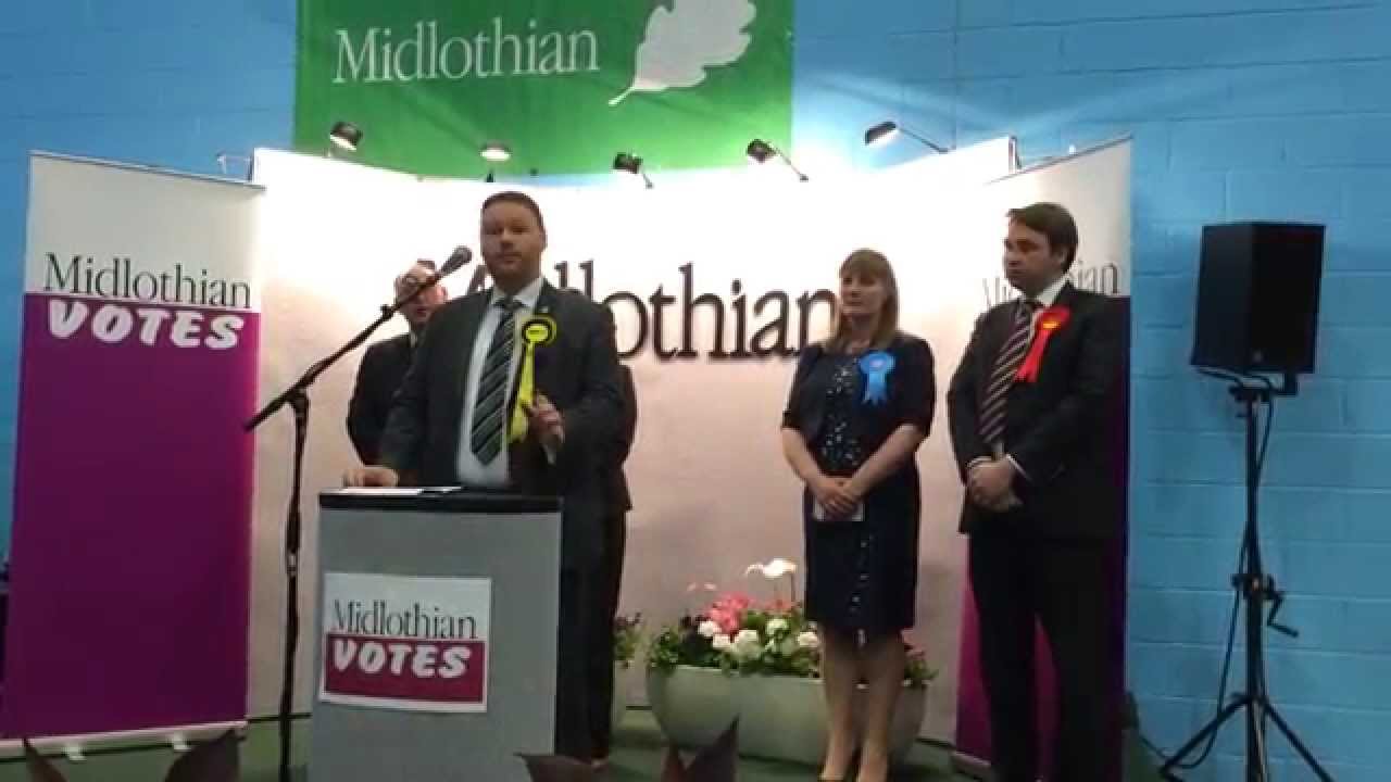 Owen Thompson - first SNP MP in Midlothian - result and speech 8 May ...