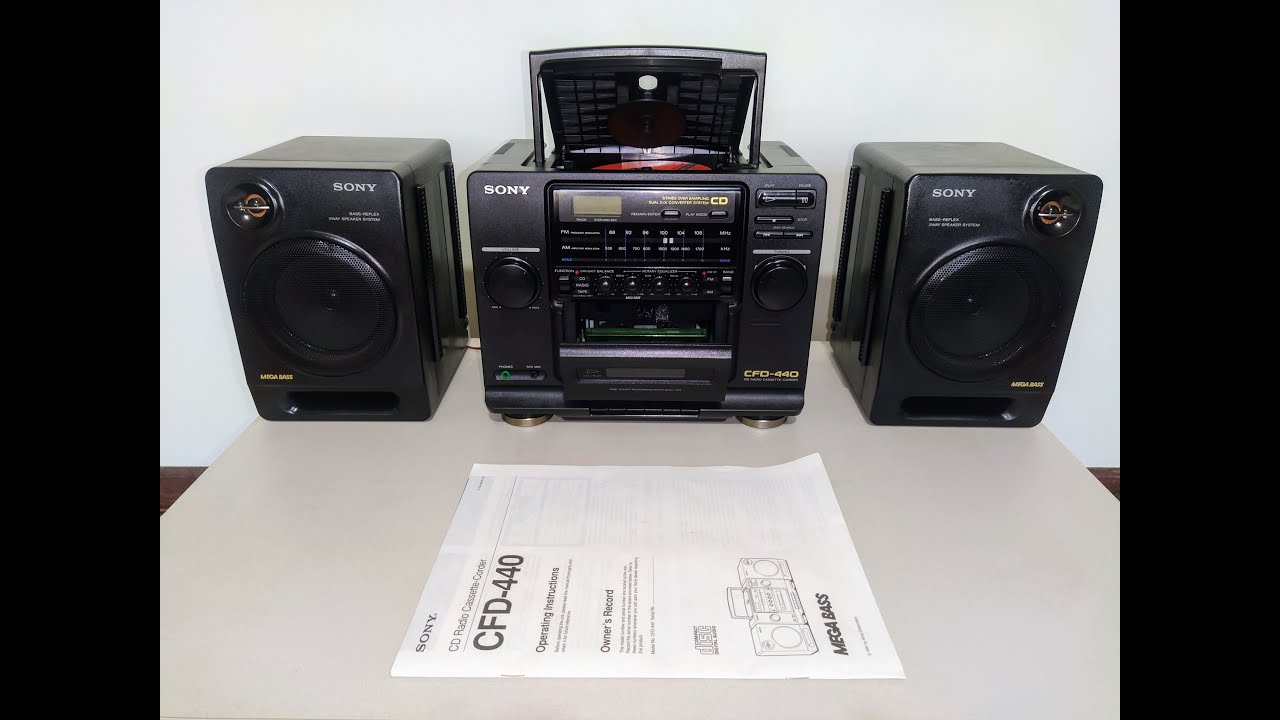SONY CFD-440 CD Radio Cassete Recorder (GRAVADOR) 1991 - YouTube