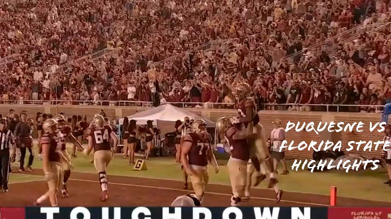 Duquesne vs Florida State Highlights | 2022 College Football Highlights ...