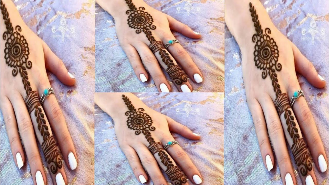 beautiful back hand mehdi design ||back hand mehdi ||easy mehdi design ...