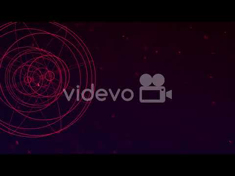 Motion abstract geometric shape with particles in space okirakuhuhu