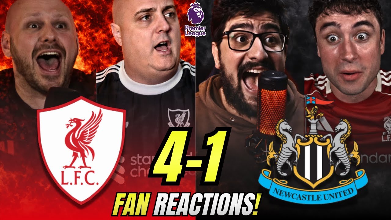 Liverpool fans DELIGHTED reactions to Liverpool 4-1 Newcastle! Premier ...