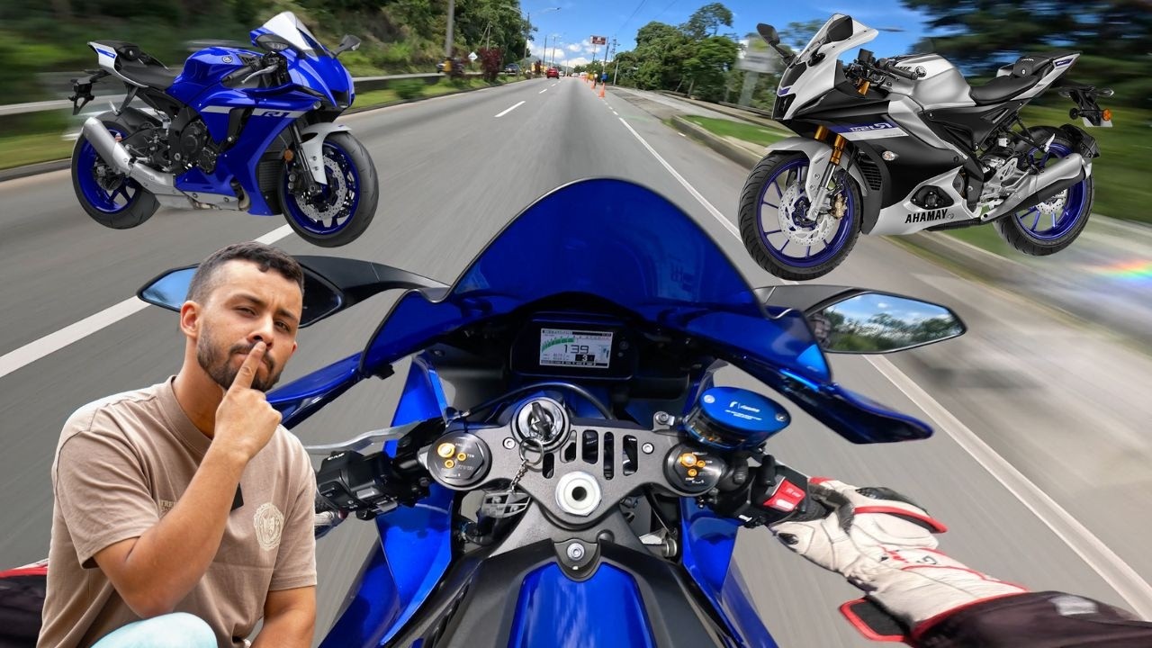 YAMAHA R1 vs R15: ¡200 CABALLOS vs 19! La BRUTAL COMPARACIÓN que TODO ...