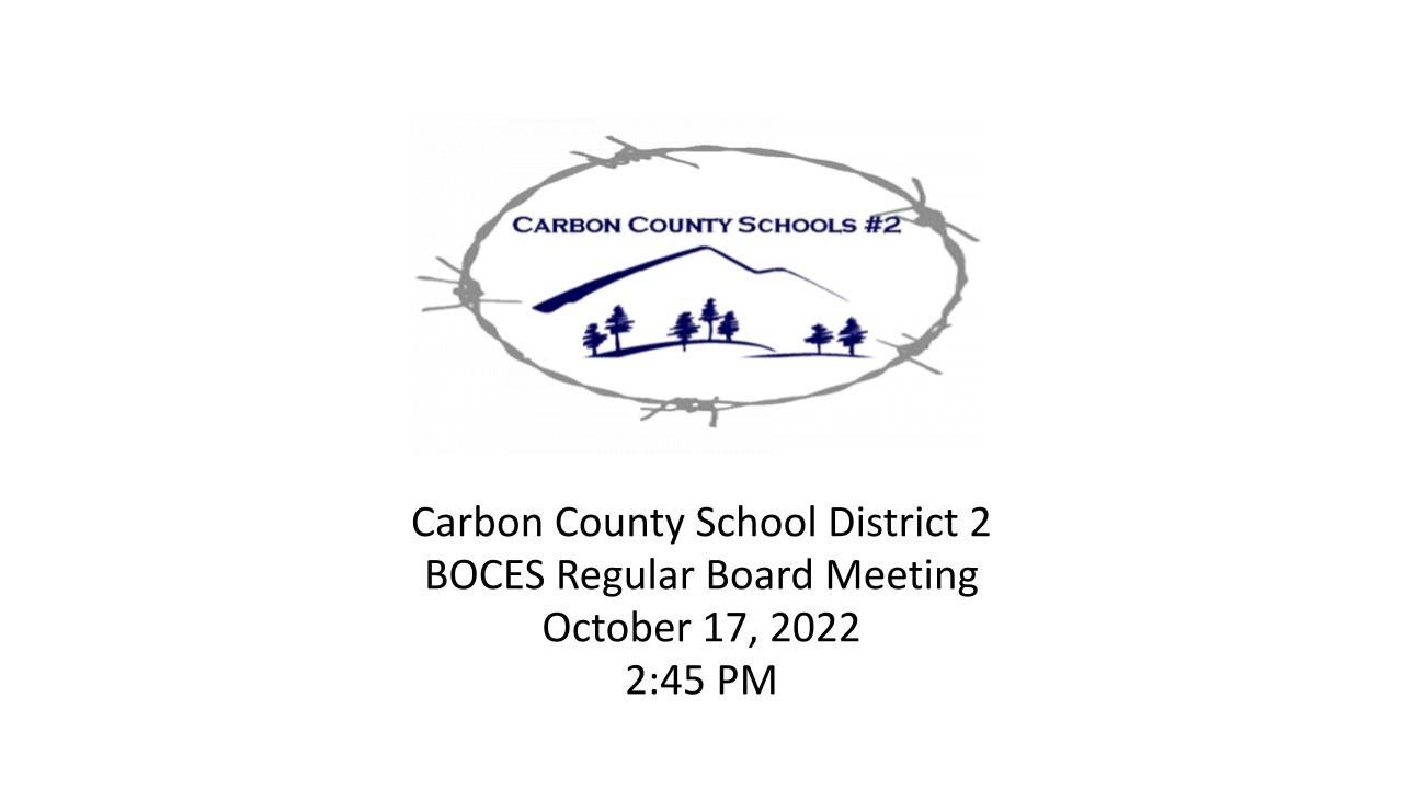 CCSD#2 BOCES Board Meeting - YouTube