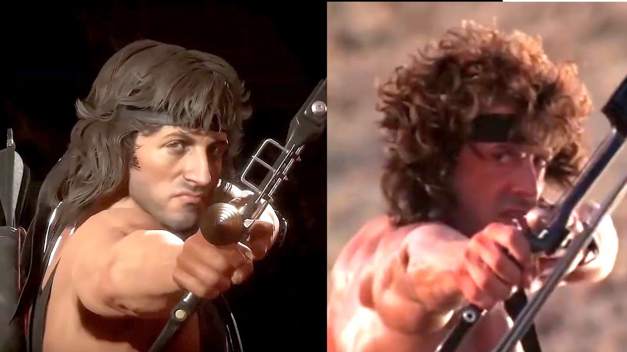 Rambo Mortal Kombat 11 vs Real Rambo Comparison - YouTube