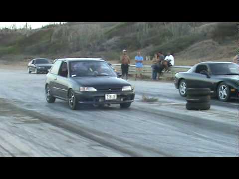 Steve (starlet turbo) vs Ali (RX-7) @ koraal tabak 15 - 02 - 2010