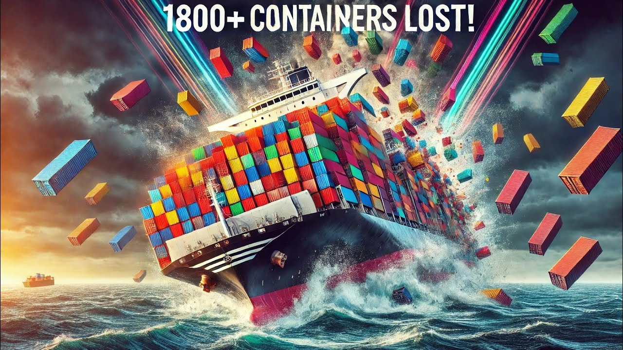 Losing More than 1800 Containers, The Most Epic Large Container Ship ...