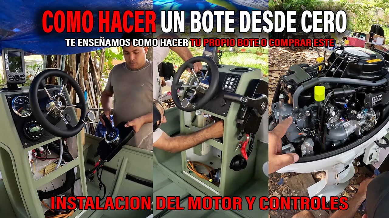 Instalación del motor ⚓ Como Hacer un Bote de principio a fin video 6 ...