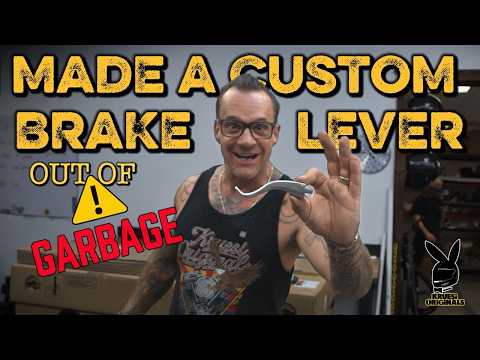 Making a custom Harley brake lever out of trash!