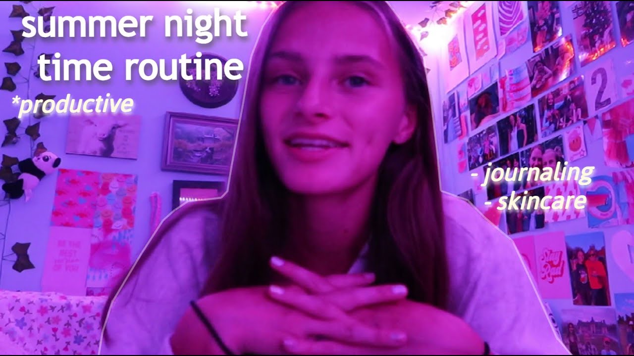 SUMMER night routine *journaling + skincare* - YouTube
