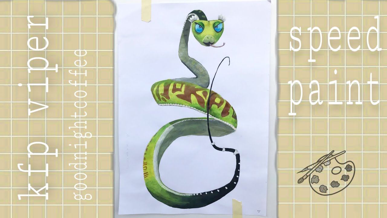painting kfp viper🎨 🐍 (acrylic painting process) || goodnightcoffee ...