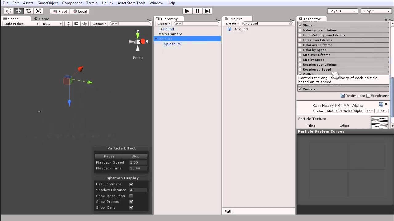 Unity - Rain Ground Collision Tutorial - YouTube