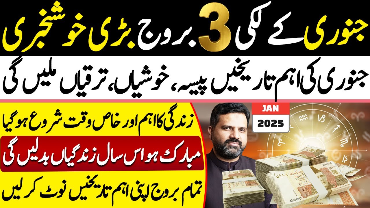 3 Lucky Zodiac Signs in January || Astrologer Osama Ali Khan || Falak ...
