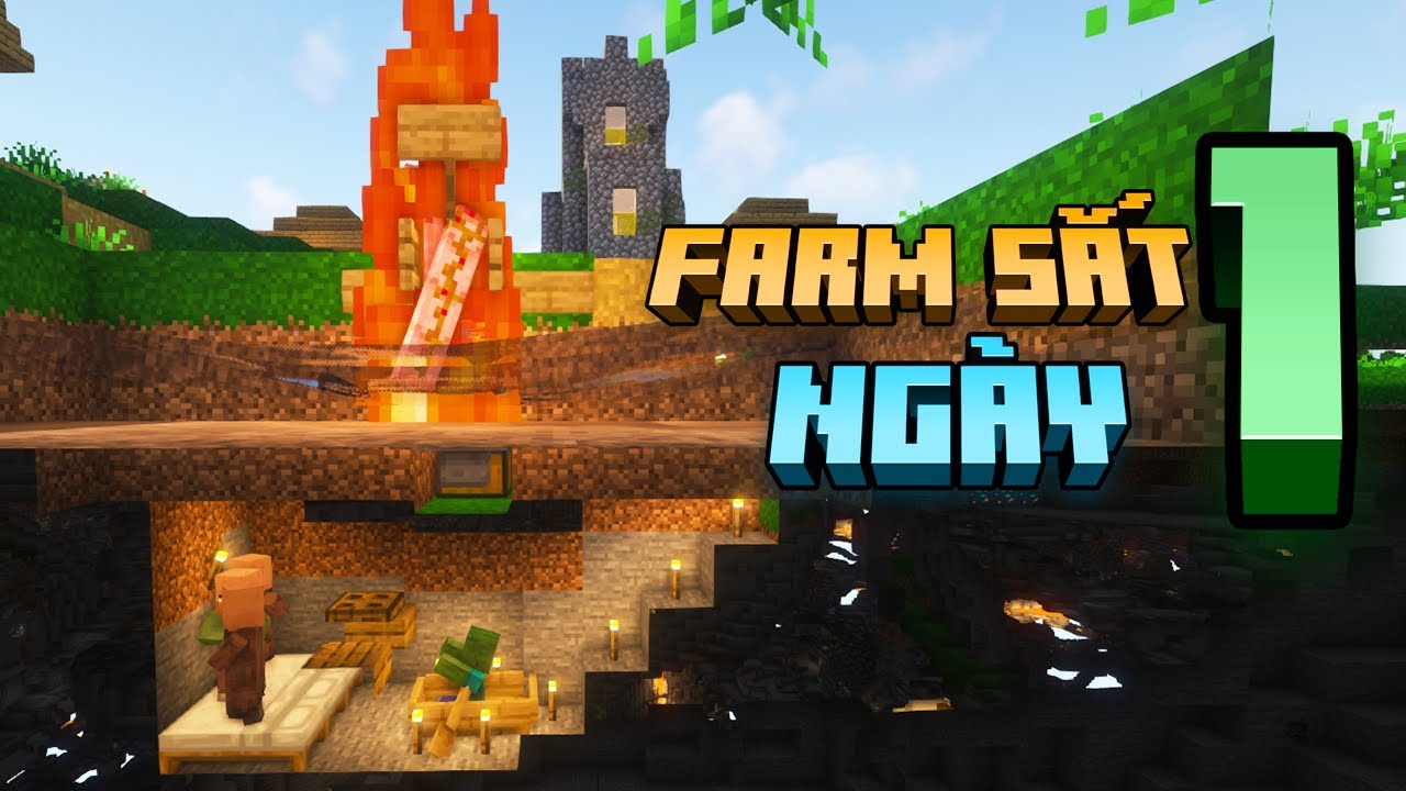 Farm Sắt từ Ngày 1 trong Minecraft - YouTube