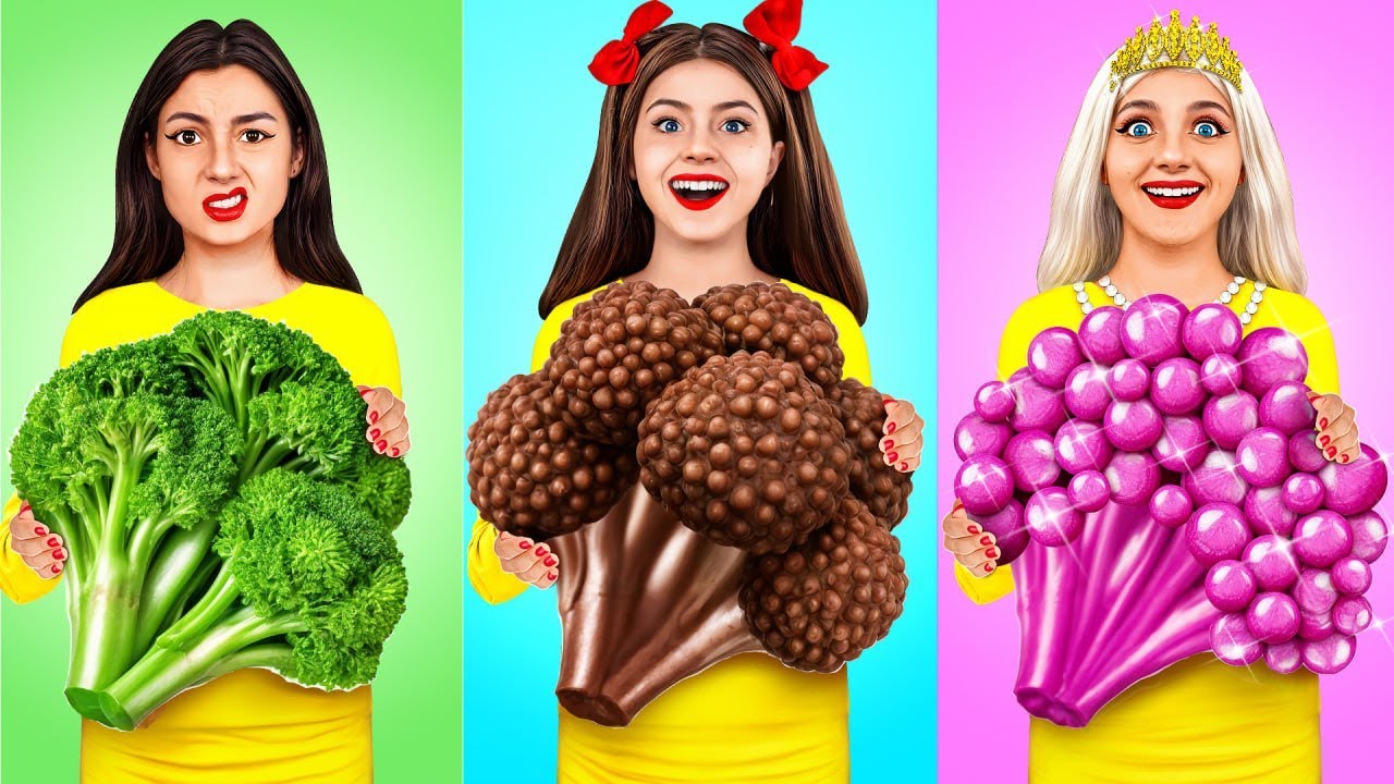 Rich vs Poor vs Giga Rich Food Challenge! Expensive vs Cheap Funny ...