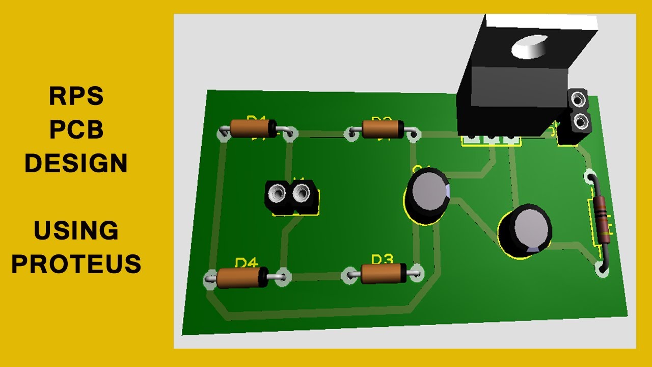 Regulated Power Supply PCB Design using Proteus - YouTube