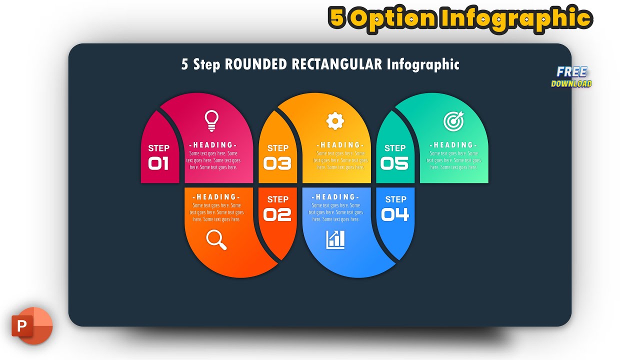 108.Easily Create Stunning PowerPoint Infographics - 5 Step slide ...