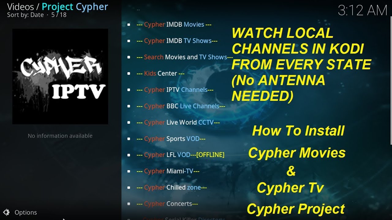 How To Install Cypher Movies and Cypher Tv and Cypher Project For Kodi 17 4 - YouTube