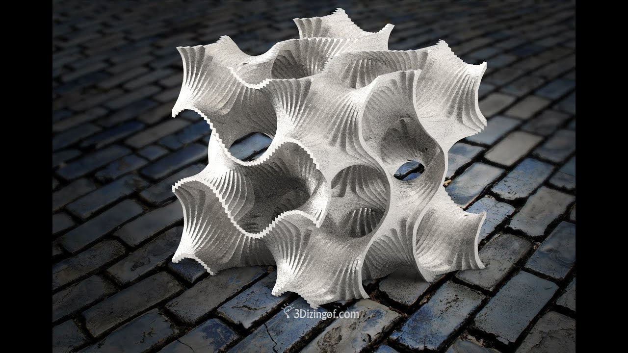 3D Printing - Sliced Gyroid - Math Art by Dizingof on 3Dizingof.com ...