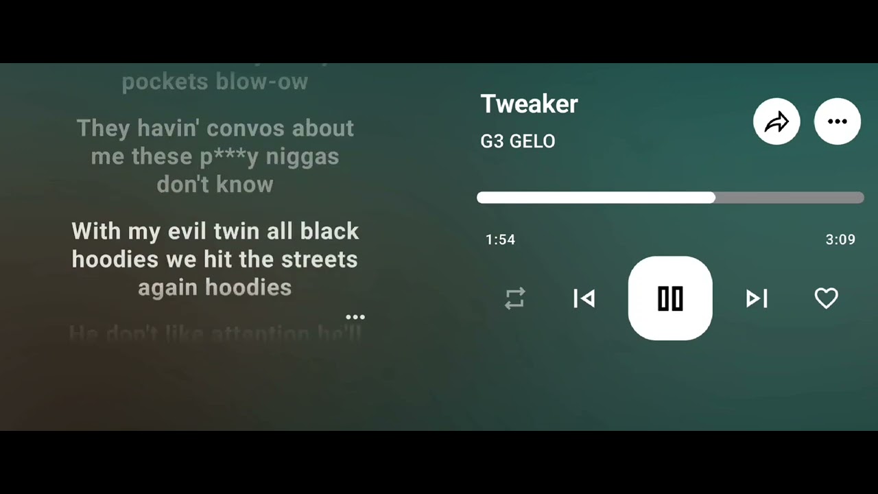 G3 GELO - Tweaker (Lyrics Video) - YouTube Music