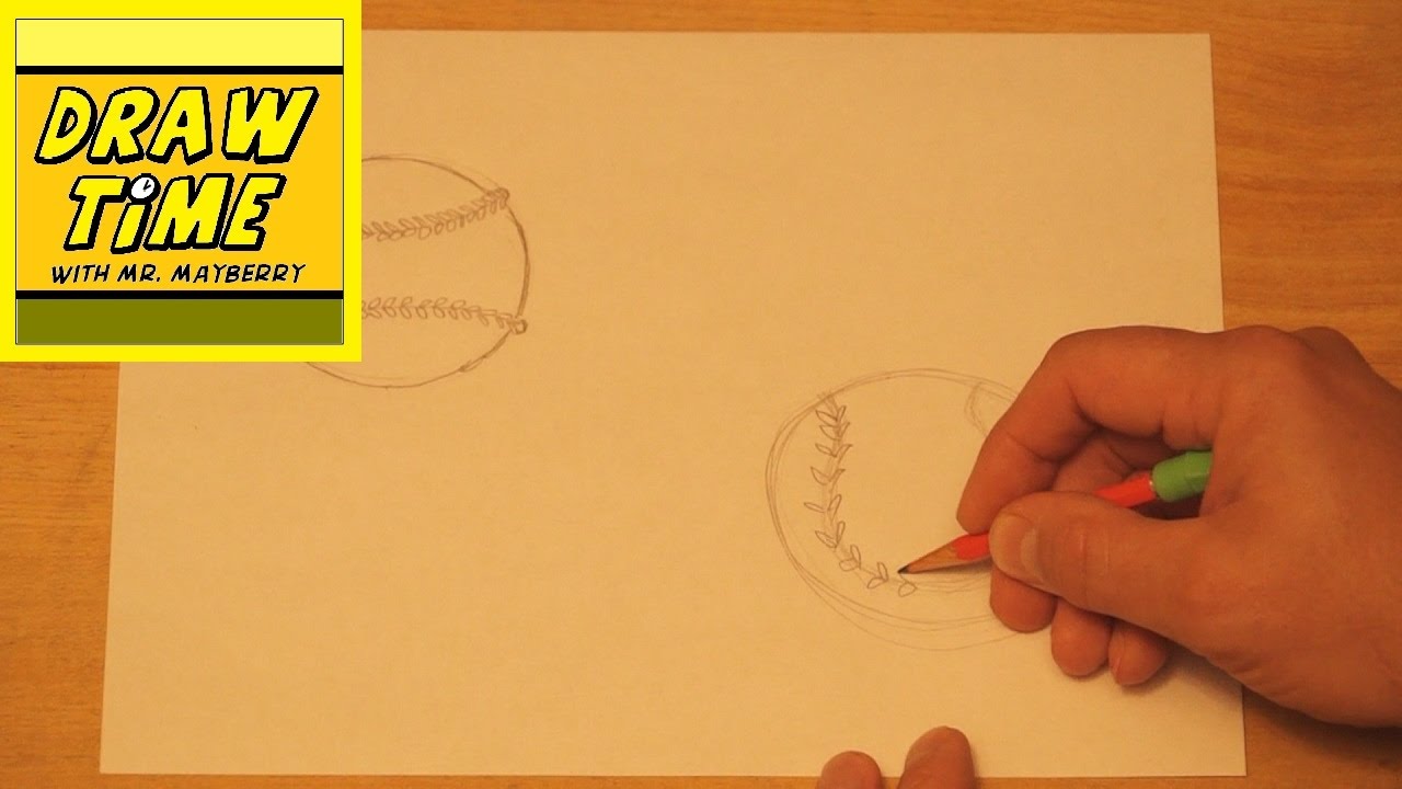 How to Draw a Baseball - YouTube